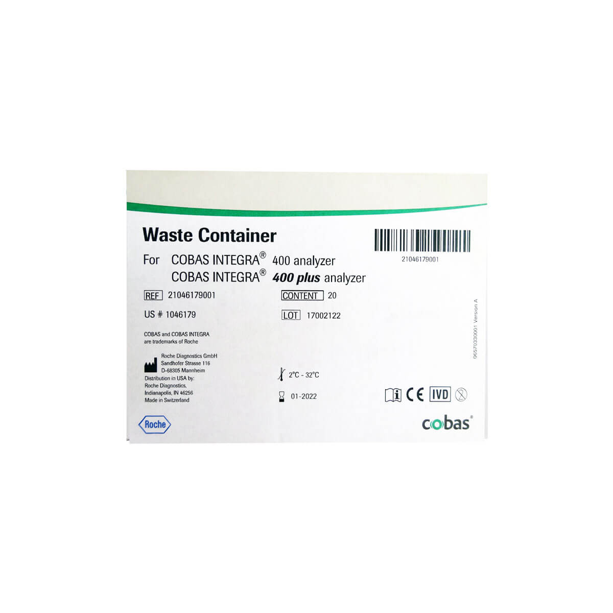 WASTE CONTAINER 20pcs for Roche Cobas Integra 400 / 400+ – Innolab