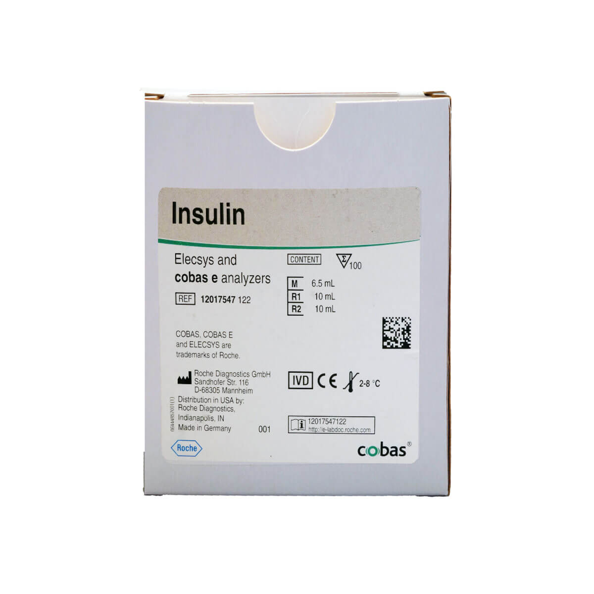 INSULIN Elecsys Reagent for Roche Elecsys 2010 / Cobas E411 – 100 Tests ...