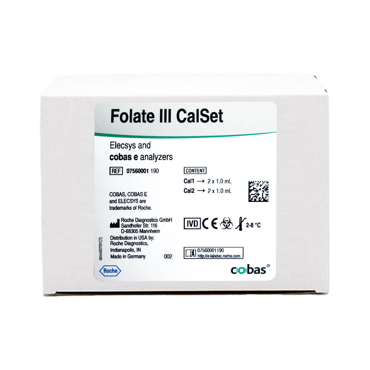CALSET FOLATE III for Roche Elecsys 2010 / Cobas E411 CALSET FOLATE III ...