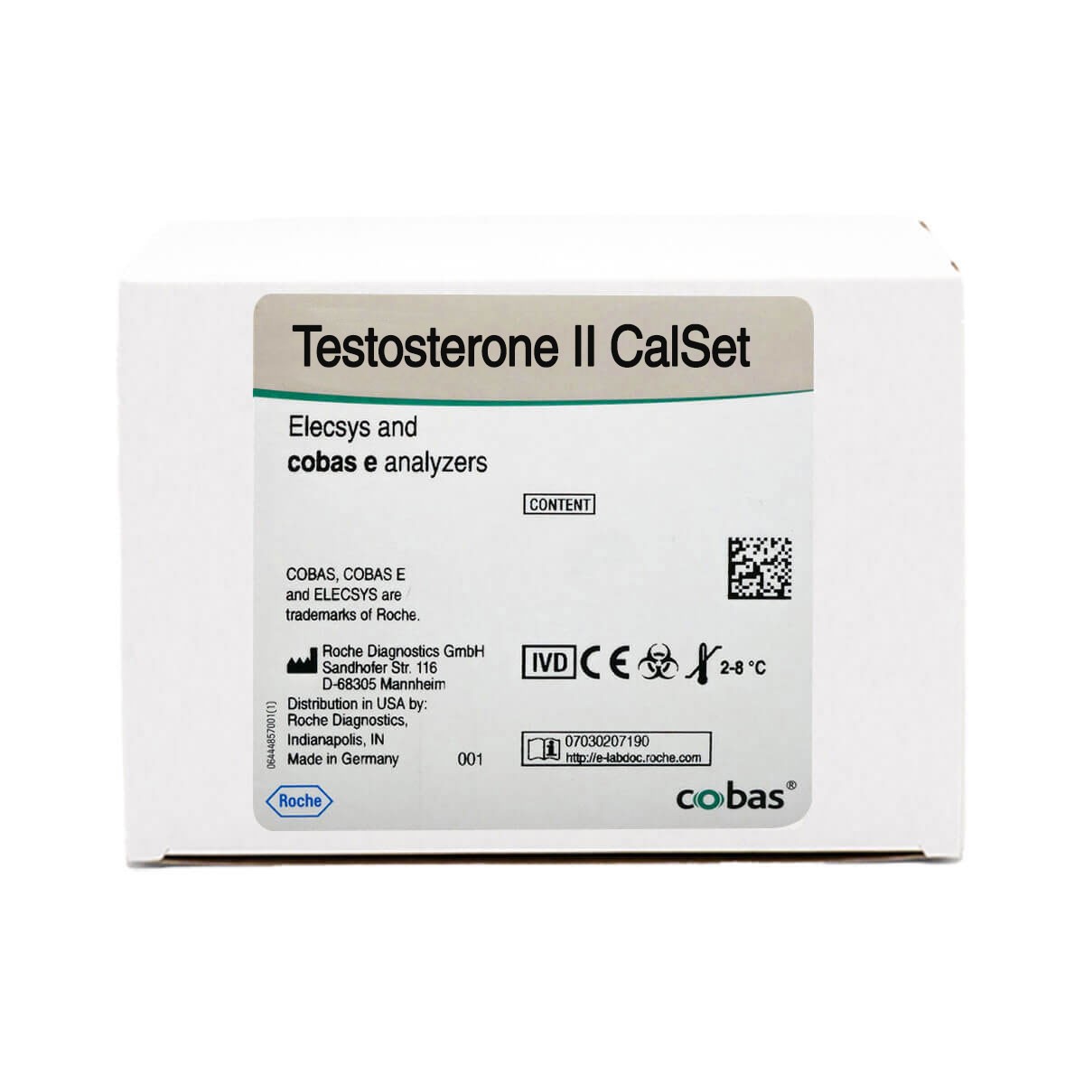 CALSET TESTOSTERONE II for Roche Elecsys 2010 / Cobas E411 – Innolab