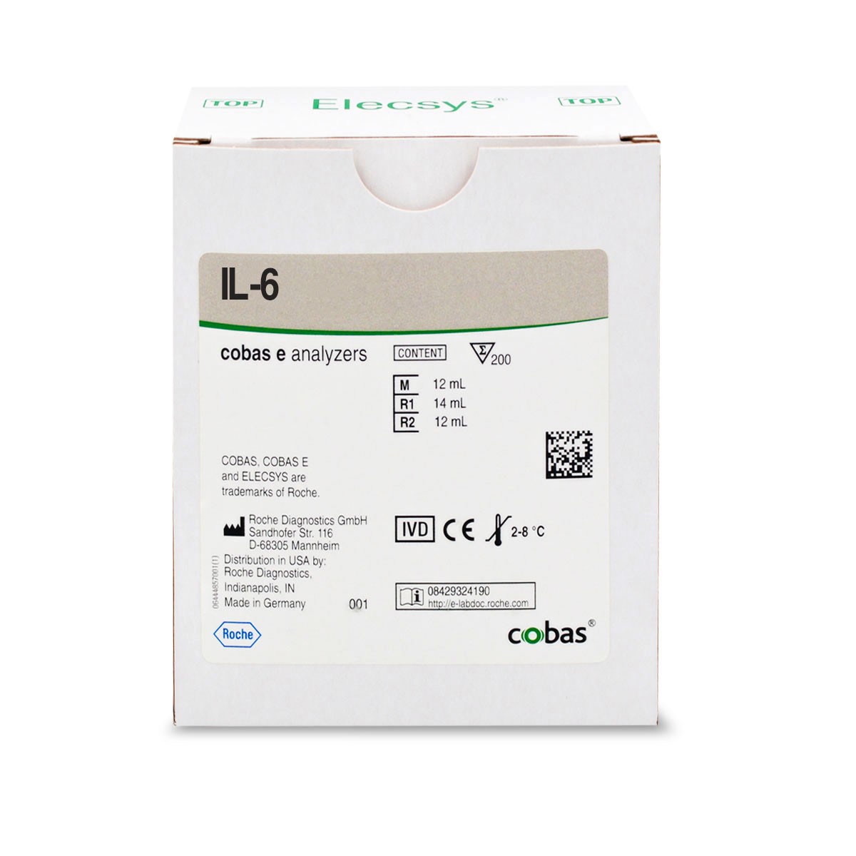 IL-6 Elecsys Reagent for Roche Elecsys 2010 / Cobas E411 – 100 Tests ...